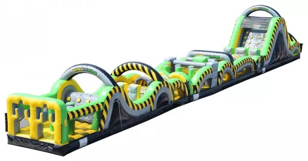 95ft Toxic Rush Inflatable Obstacle Course For Sale